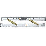 Weems & Plath Brushed Aluminium Parallel Ruler – Marine Scene